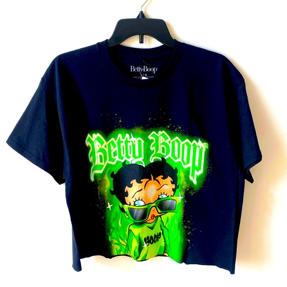 Betty Boop | Tops | Betty Boop Graphic Crop Top Tshirt Size Large Nwt ...